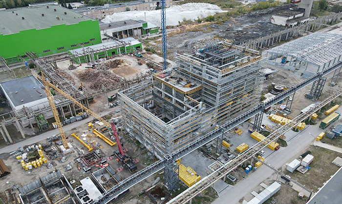 Индустриално изпълнение на модулна система скеле PERI UP Flex и PERI UP ...